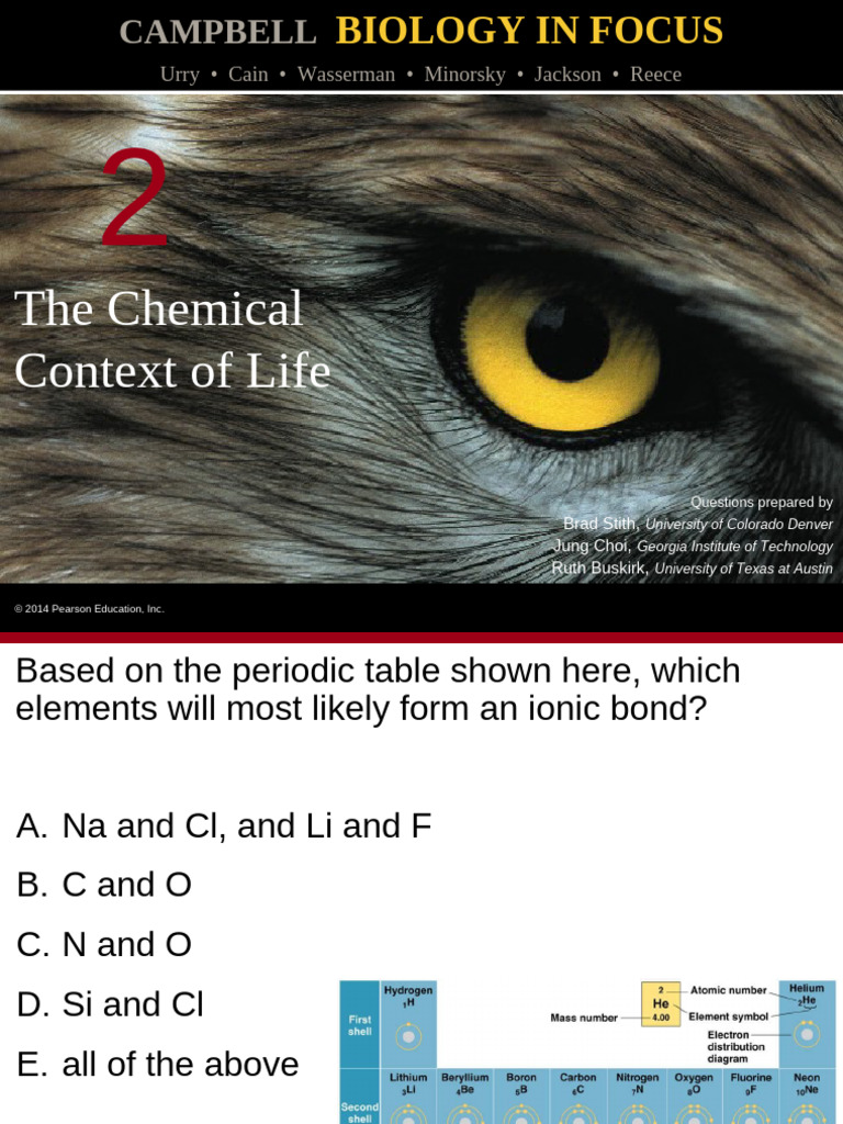 AP Bio Unit 1 Chemistry Review Quiz | PDF | Chemical Bond | Chemical ...