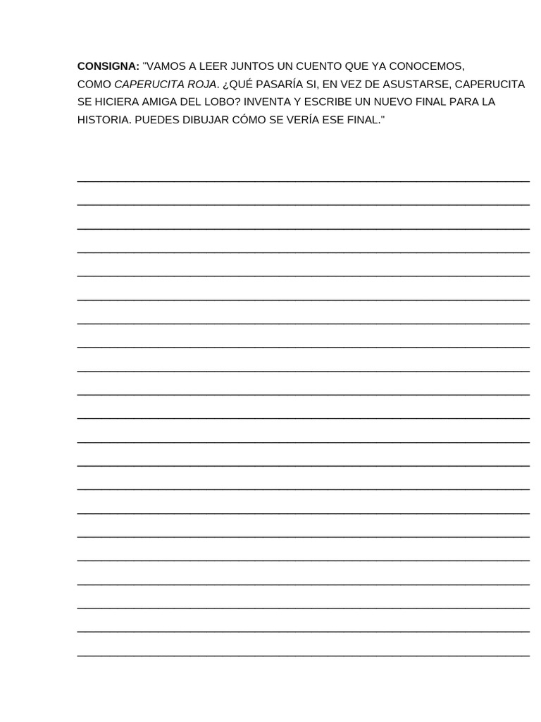 Consigna Escritura | PDF