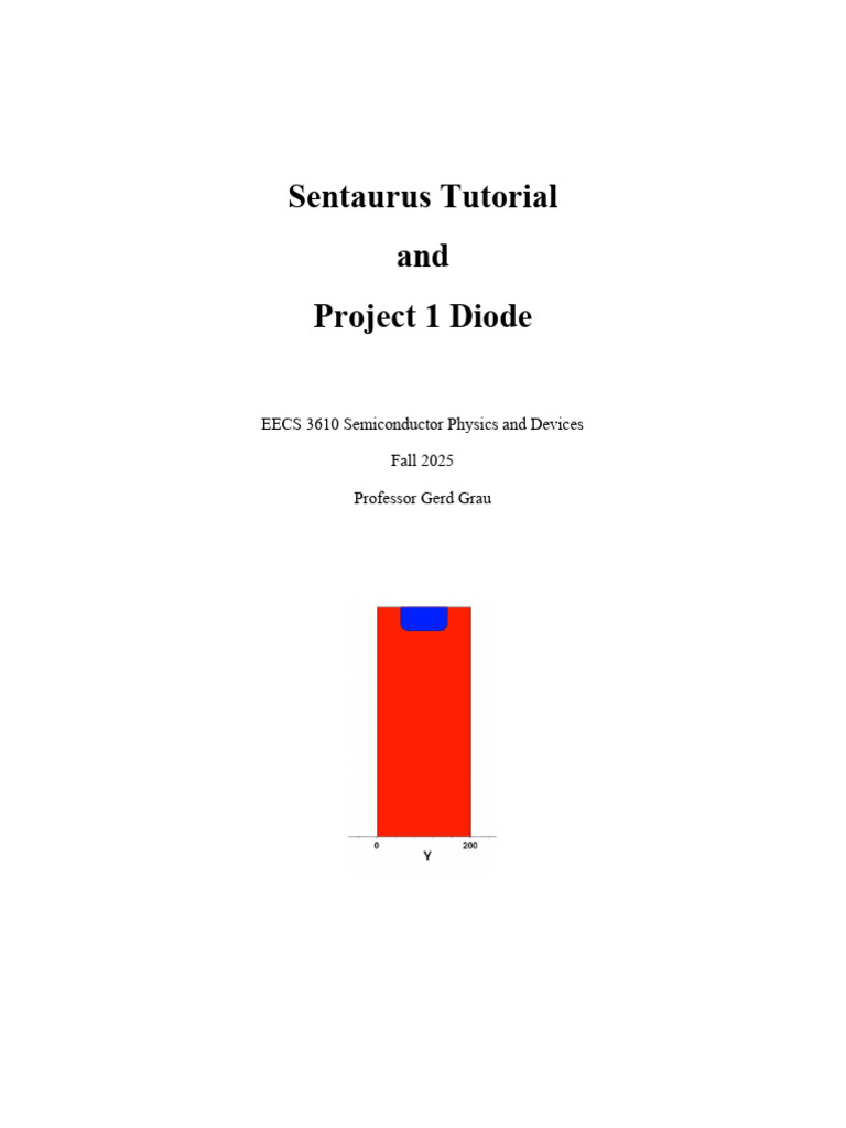 Sentaurus Diode Project Tutorial | PDF | P–N Junction | Diode