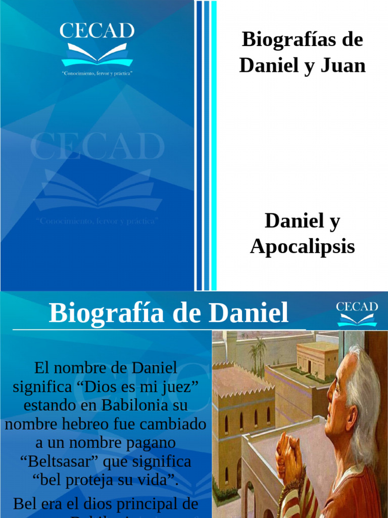 Biografías de Daniel y Juan Apóstol | PDF | Juan el apóstol | Daniel ...