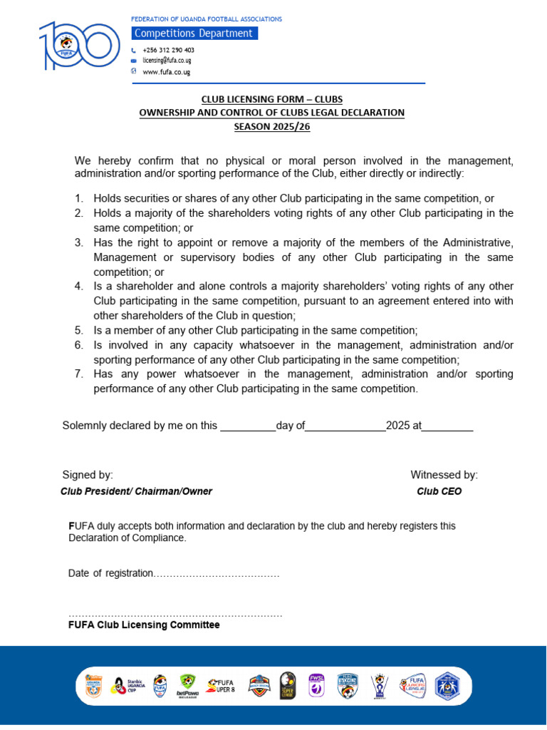 Ownership and Control of Clubs | PDF