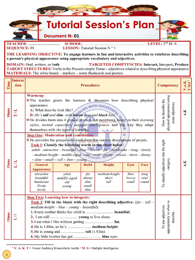 2nd M S, Tutorial Sessions, Seq 1, Lesson 1, 25 26, FB, TLG Photos | PDF