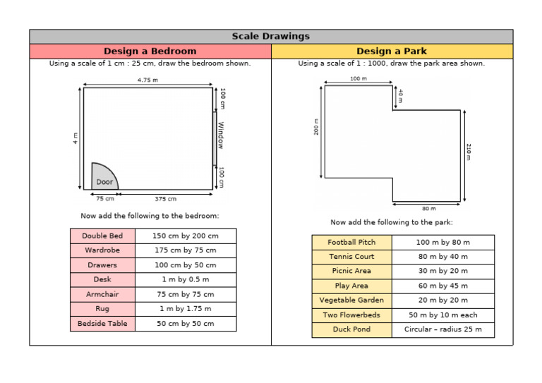 Scale Drawings Practice Grid | PDF