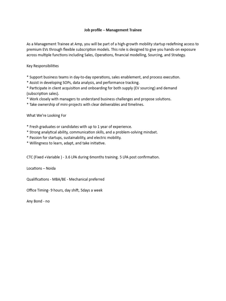 Job Description | PDF