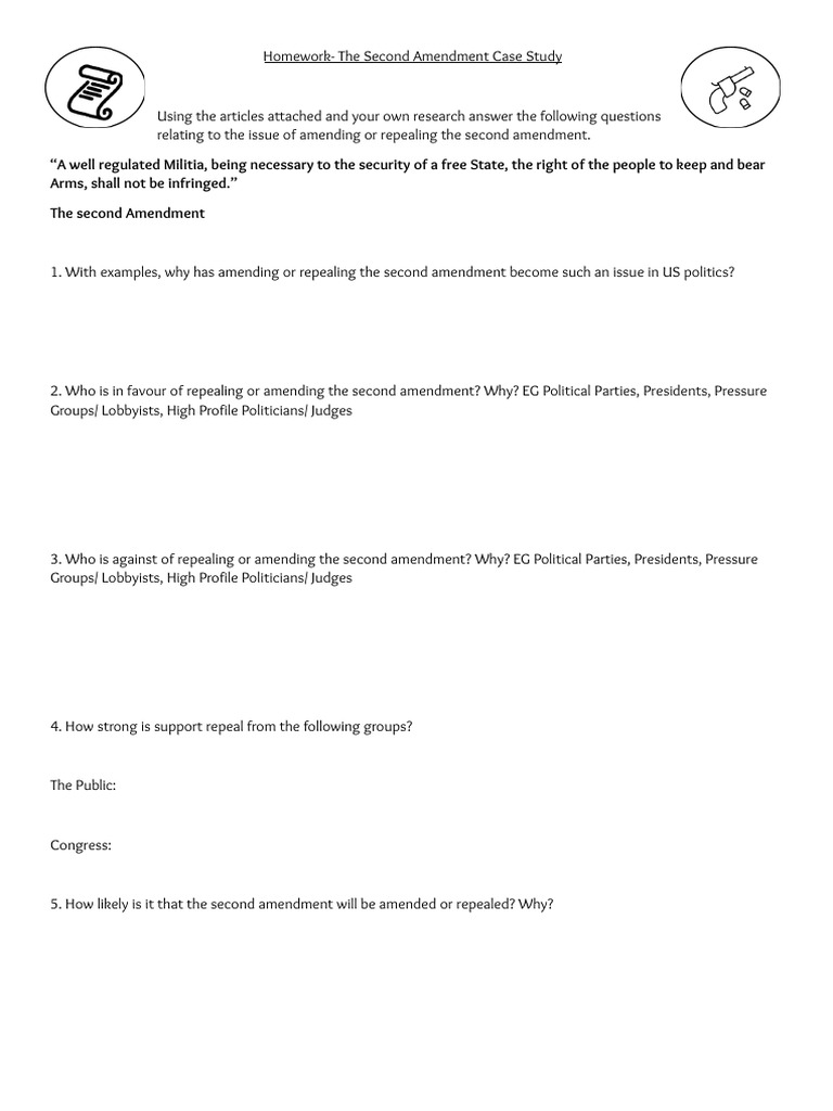 Homework Case Study 2nd AMendment | PDF