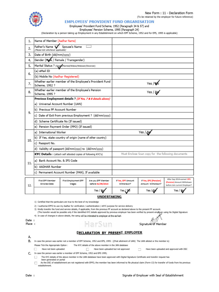 EPF Membership Declaration Form | PDF | Access Control | Authentication