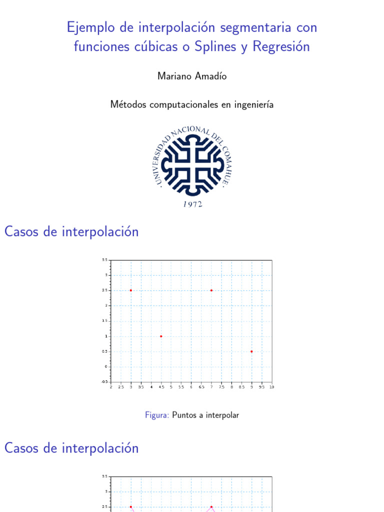 Interpolación Cubica y Splines en Ingeniería | PDF | Spline ...