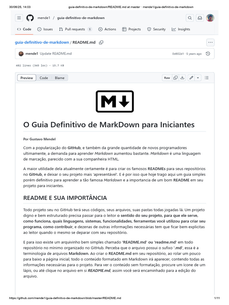 Guia Definitivo de Markdown | PDF | Html | Hiperlink