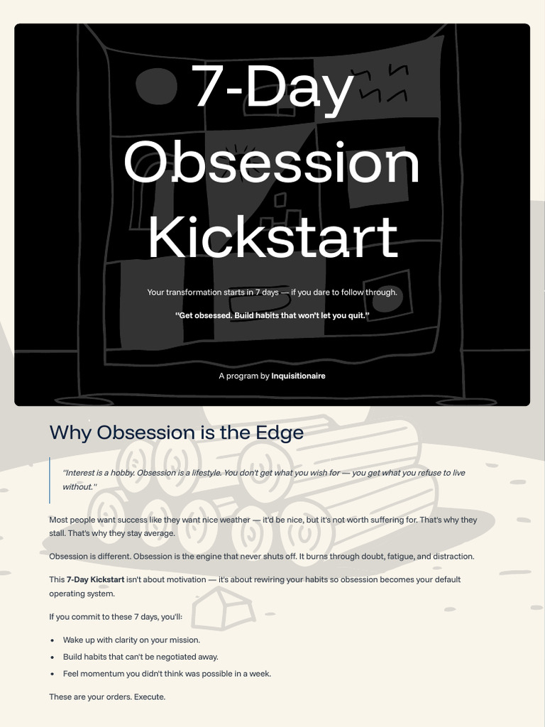 7-Day Obsession Kickstart Program | PDF
