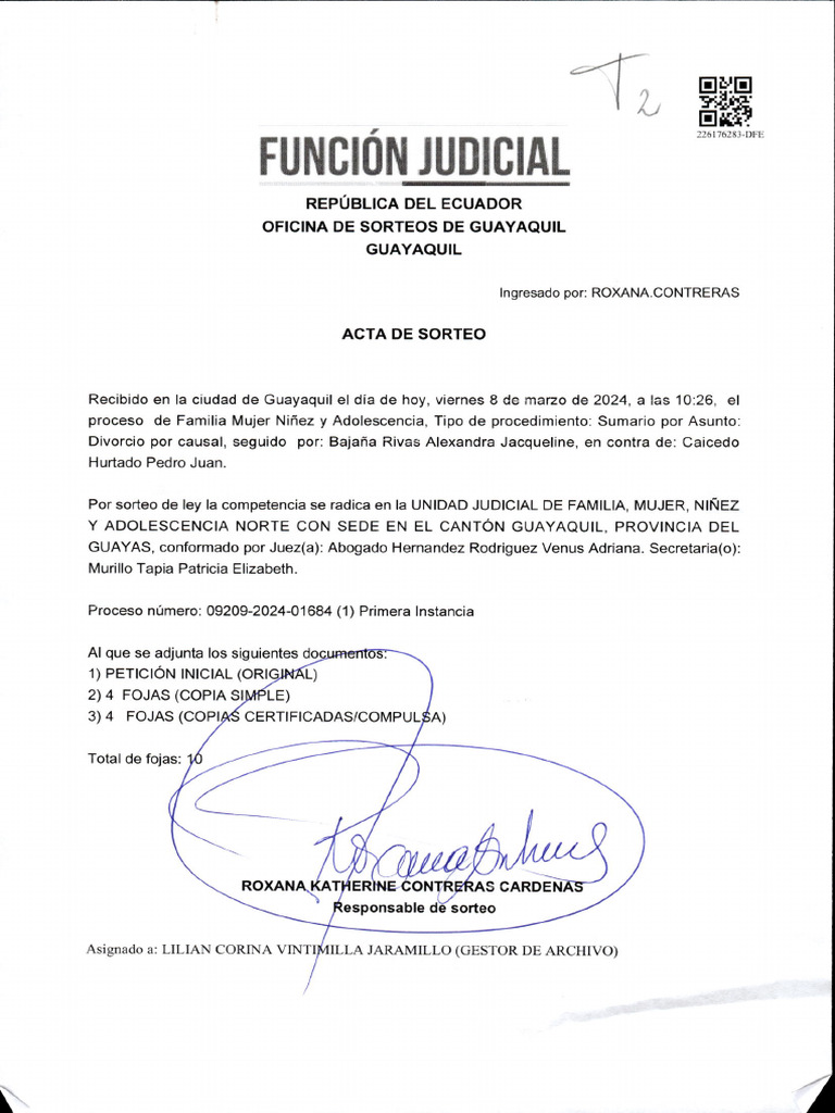 Demanda de Divorcio Por Causal | PDF