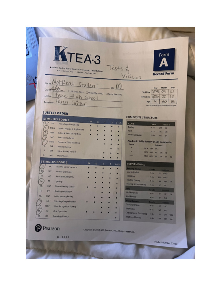 KTEA Protocol 1 | PDF