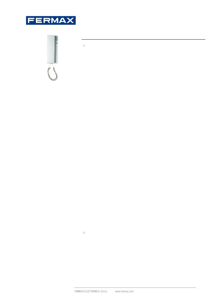 Esquema Telefonillo Fermax Universal | PDF