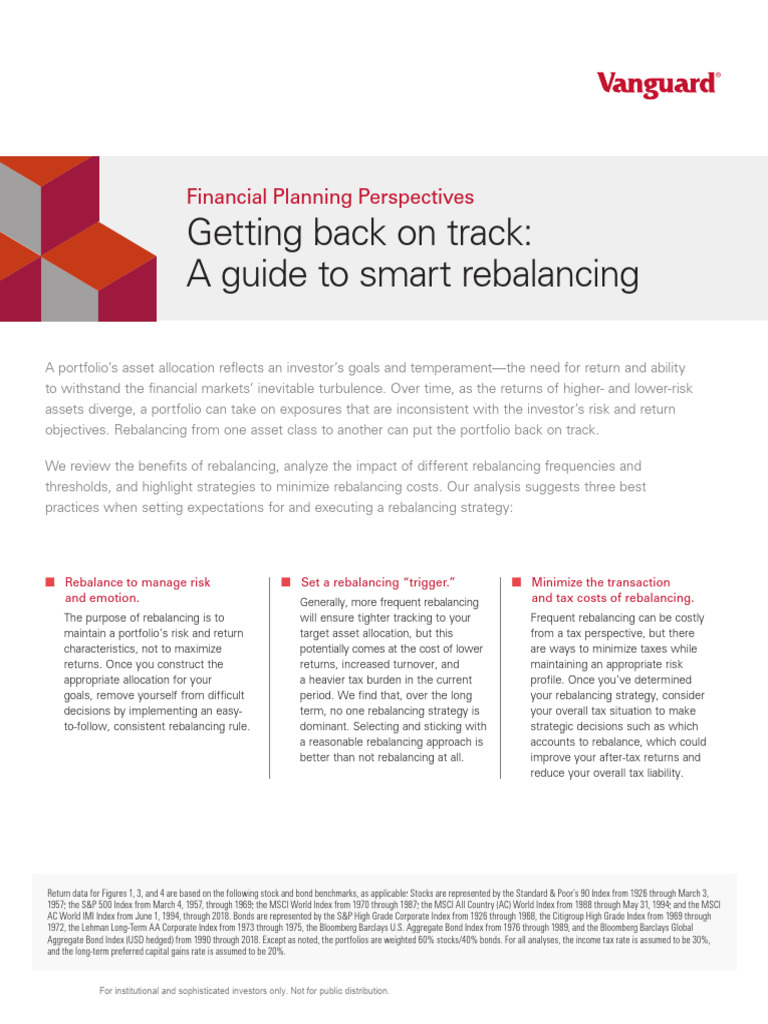 Vanguard (2019) - Best Practices For Portfolio Rebalancing | PDF ...