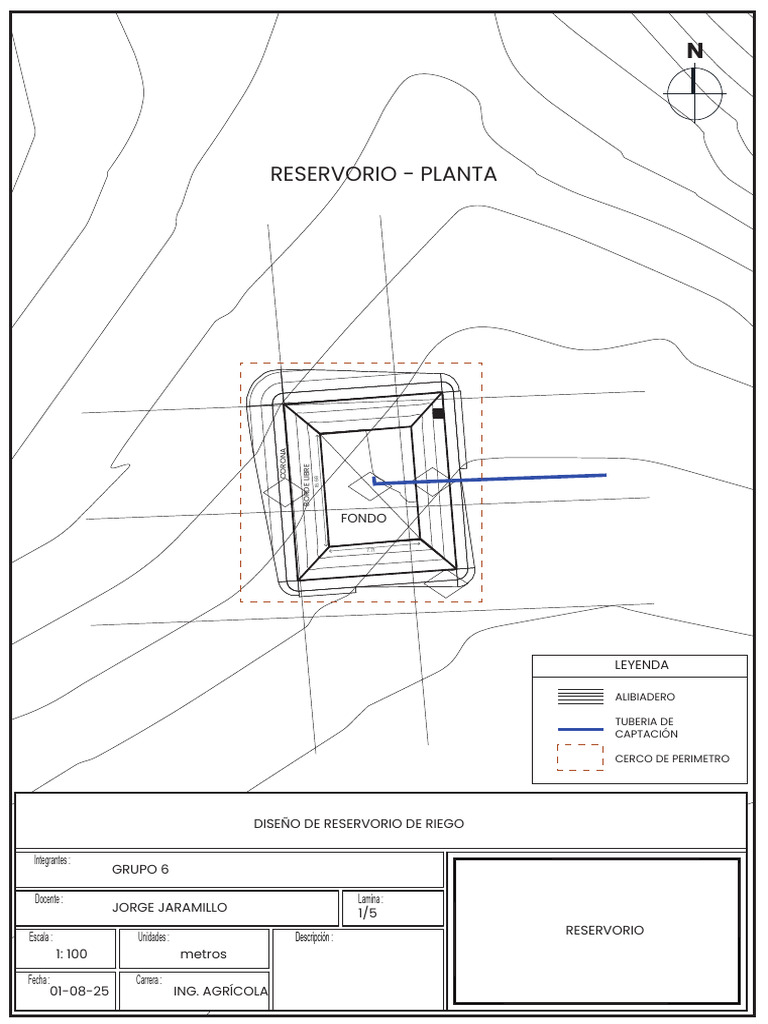 Diseño de Reservorio de Riego | PDF