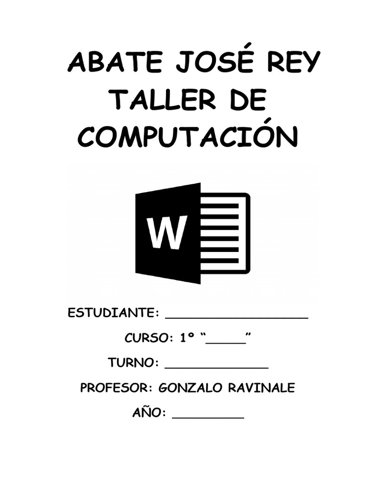 Taller de Computación: Abate José Rey | PDF | Almacenamiento de datos ...
