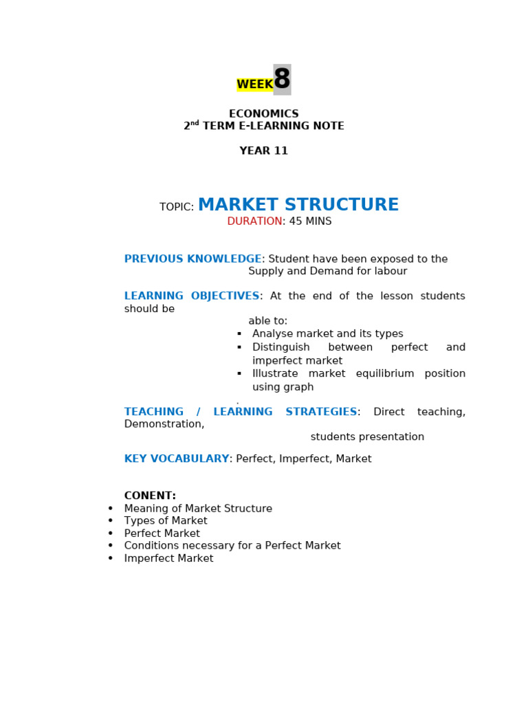 Understanding Market Structure in Economics | PDF | Market (Economics ...