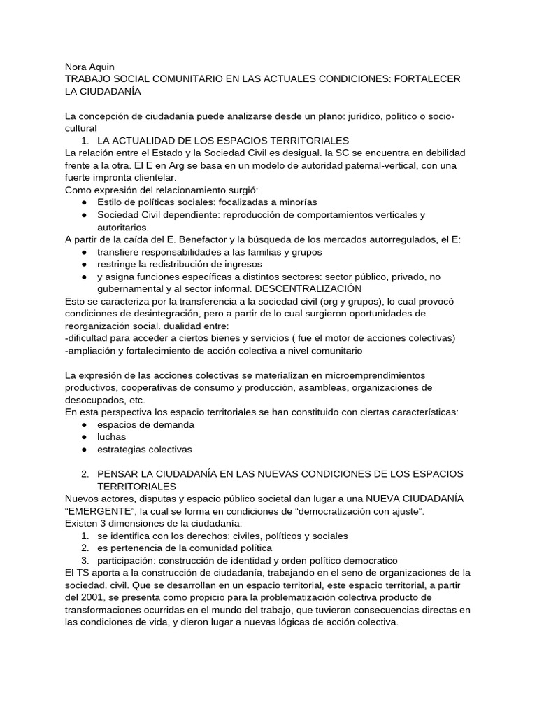 TS3 - Nora Aquin U1 | PDF | Sociedad civil | Democracia