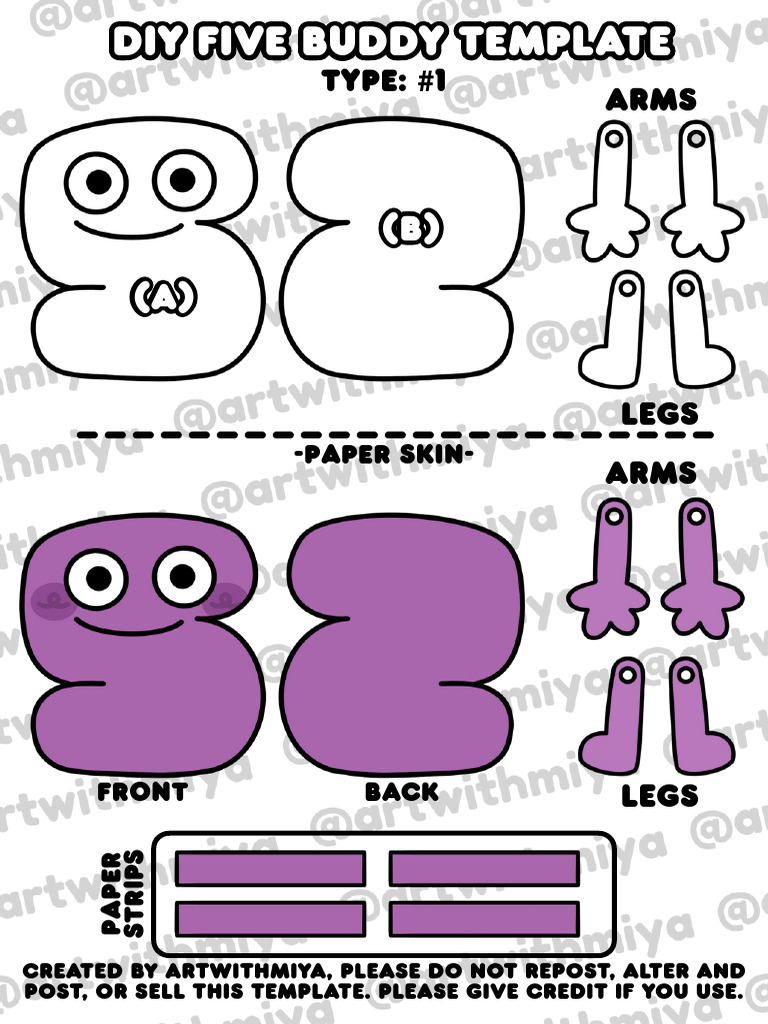 DIY Five Buddy Paper Template Guide | PDF