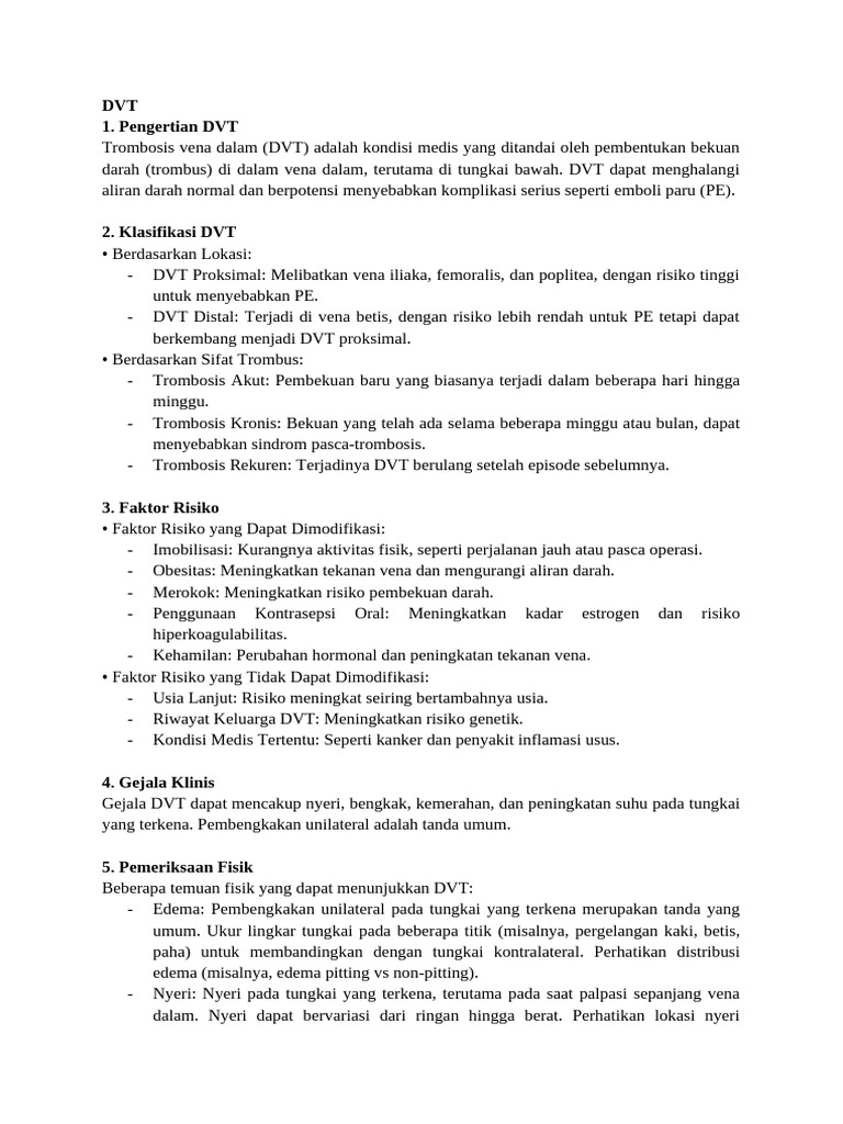 Trauma Vaskular Dan DVT | PDF