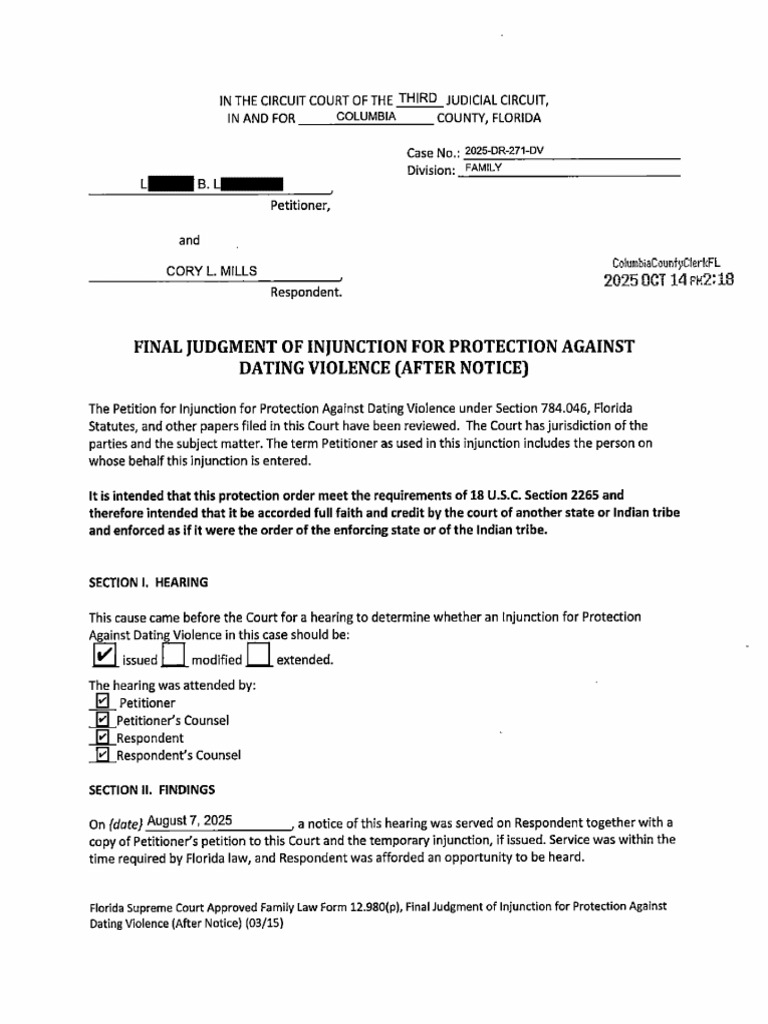 Langston V Mills | PDF