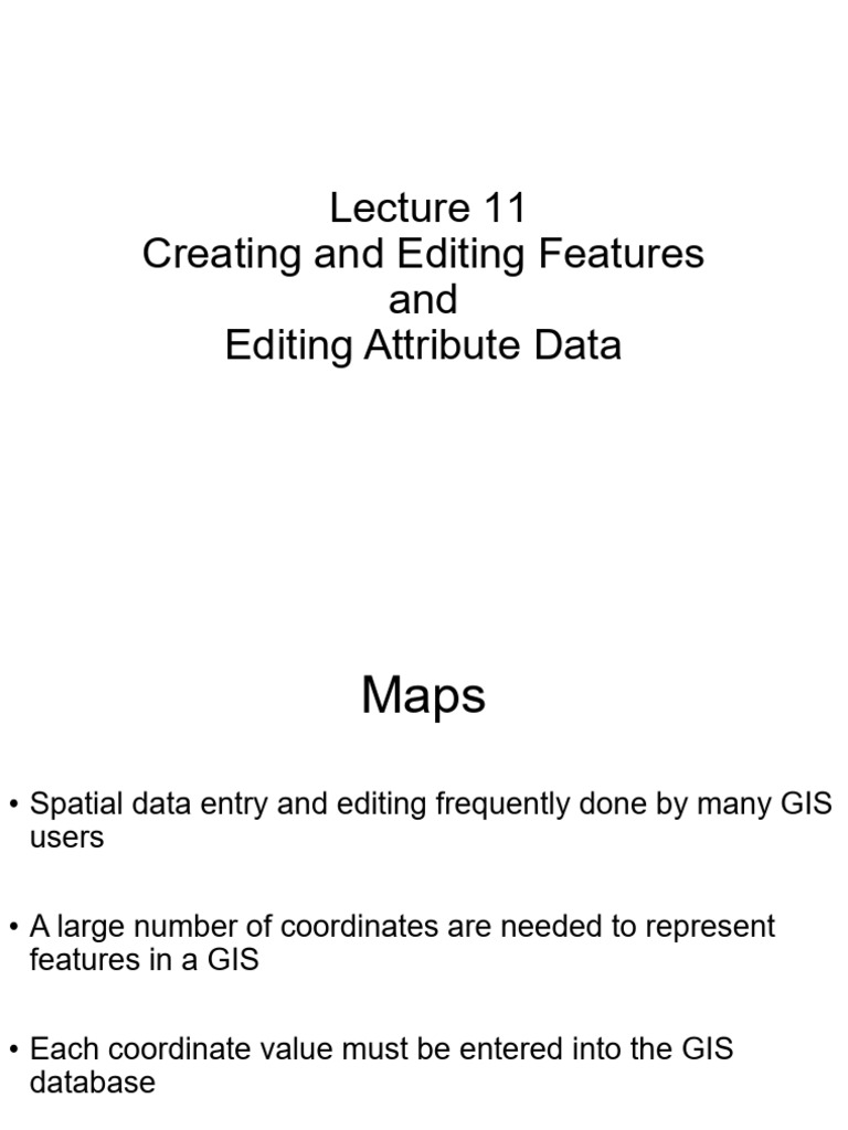 GIS Feature Creation and Editing Guide | PDF | Geographic Information ...