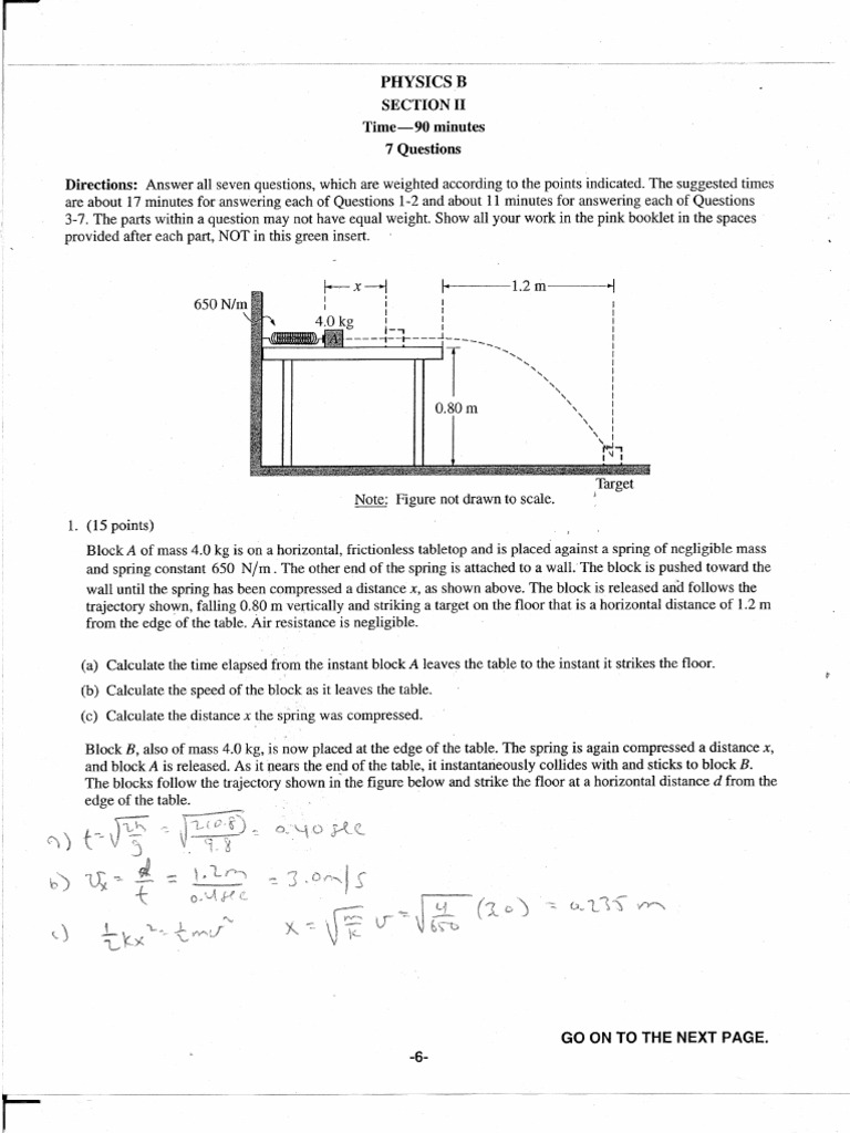 2010 AP Physics Free Response Answers | PDF | Tests | Standardized Tests