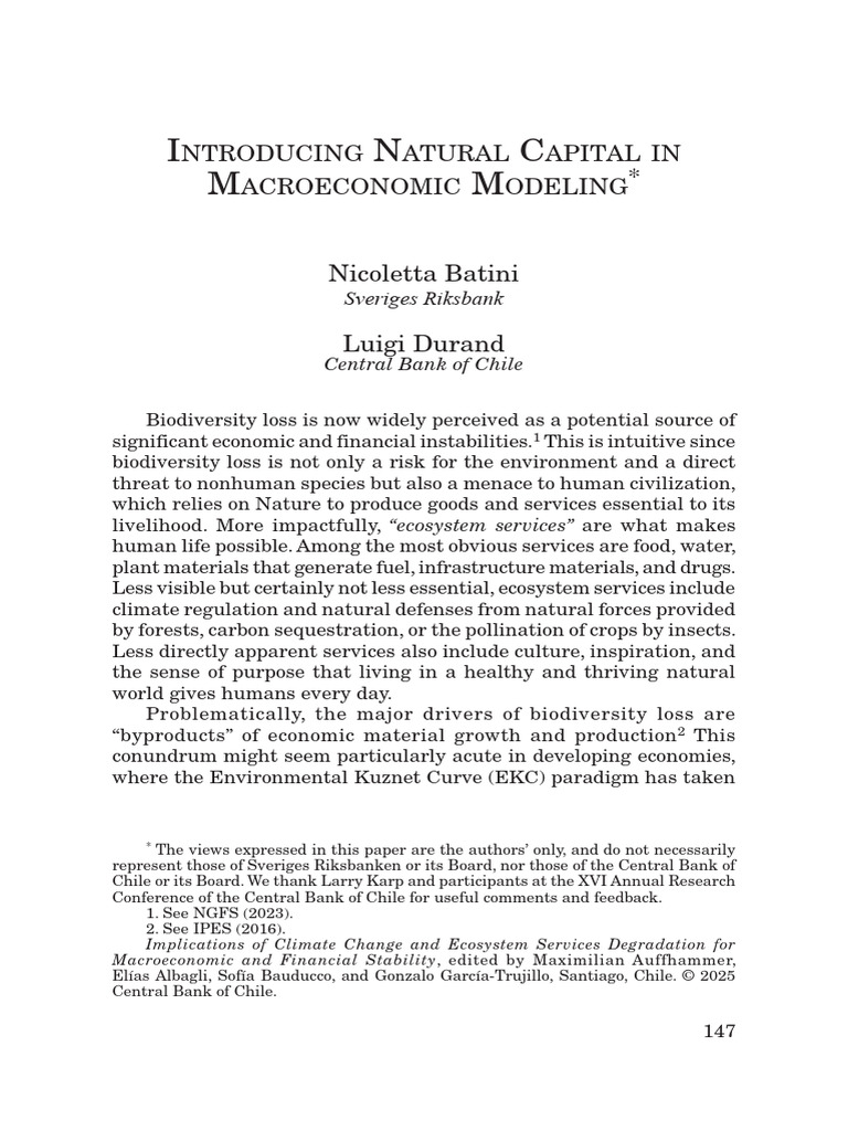 Natural Capital in Economic Modeling | PDF | Macroeconomics | Capital ...