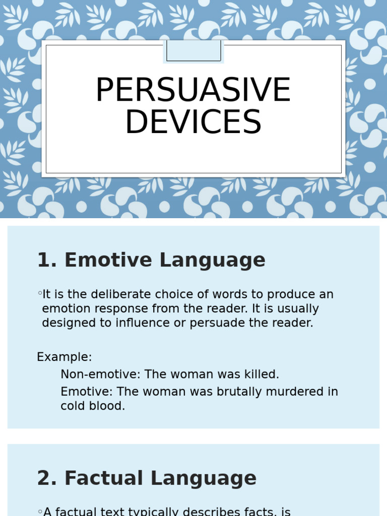 Persuasive Devices | PDF