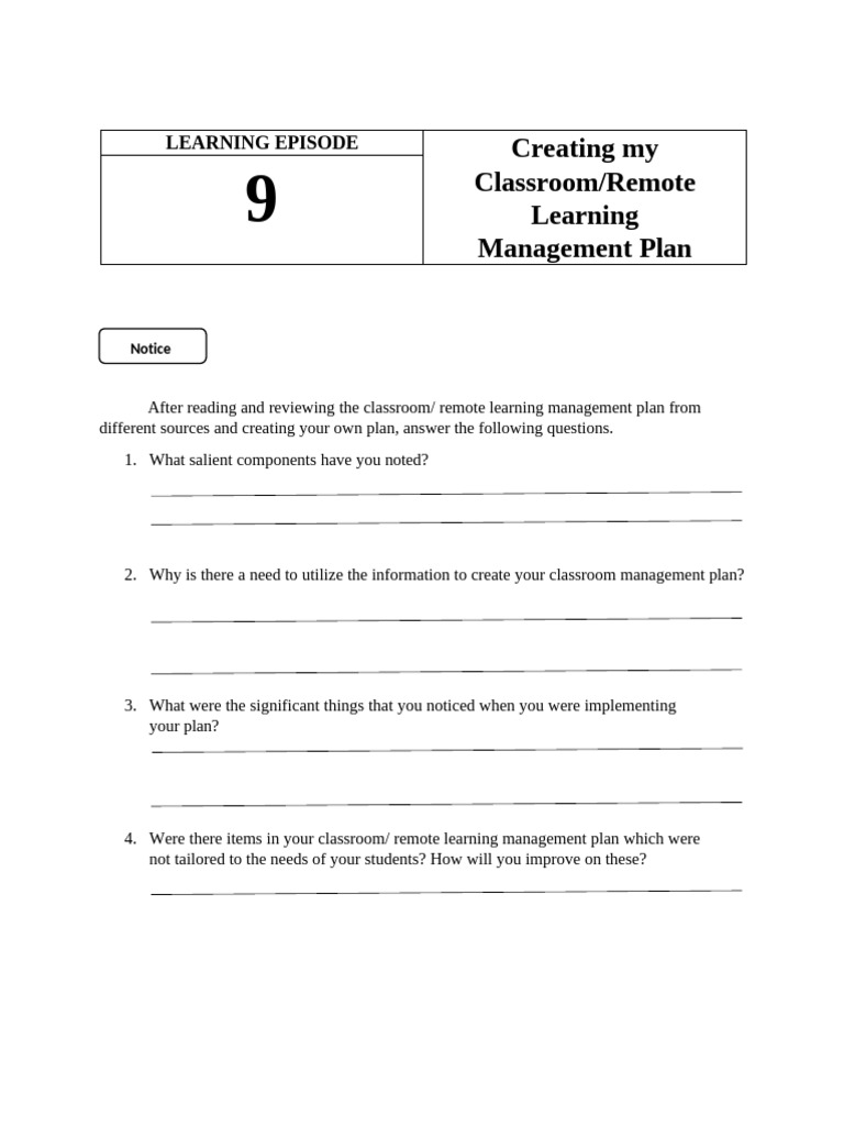 FS2 - Learning Episode9 - Creating My Classroom Remote Learning | PDF