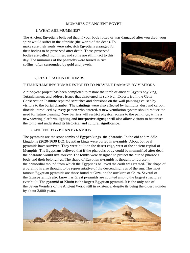 Mummies of Ancient Egypt | PDF | Mummy | Ancient Egypt