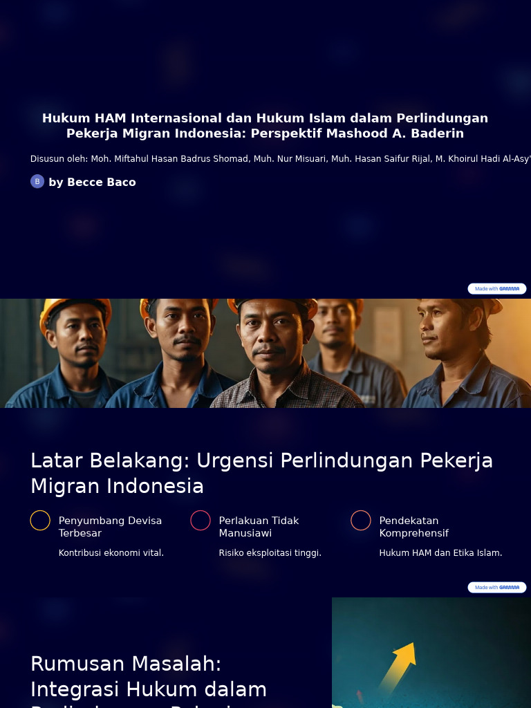 Perlindungan Pekerja Migran: HAM & Islam | PDF