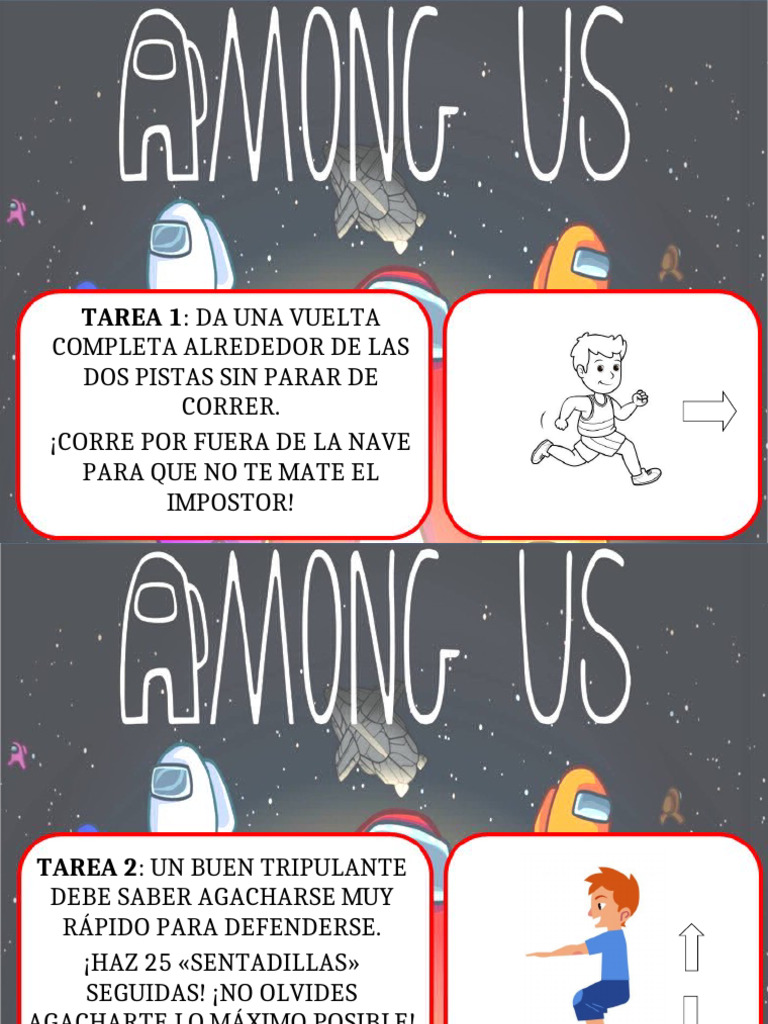 Tareas AMONG US Sin Material | PDF