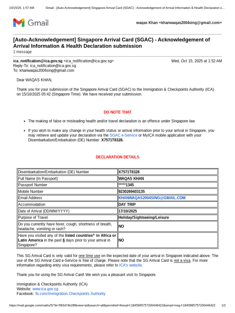 Gmail - (Auto-Acknowledgement) Singapore Arrival Card (SGAC ...