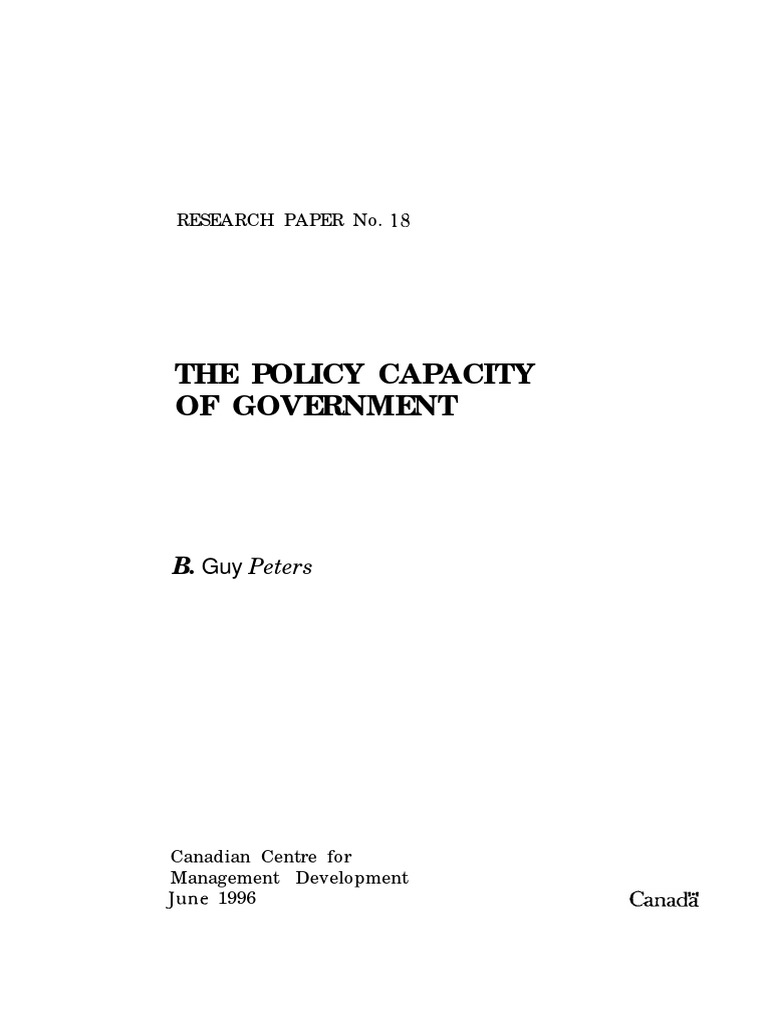 Government Policy Capacity Analysis | PDF | Policy | Information