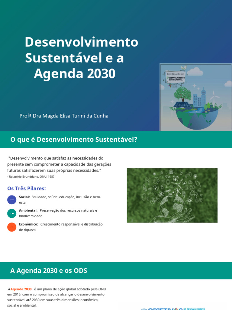 Desenvolvimento Sustentável e ODS 2030 | PDF | Sustentabilidade ...