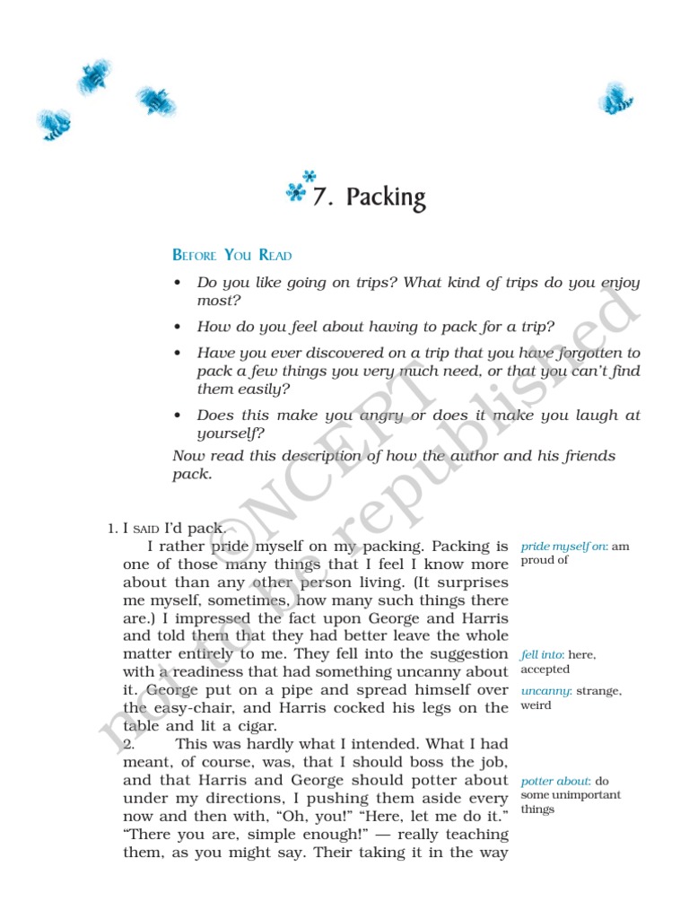 Class9 English1 Unit07 NCERT TextBook English Edition | PDF | Foods