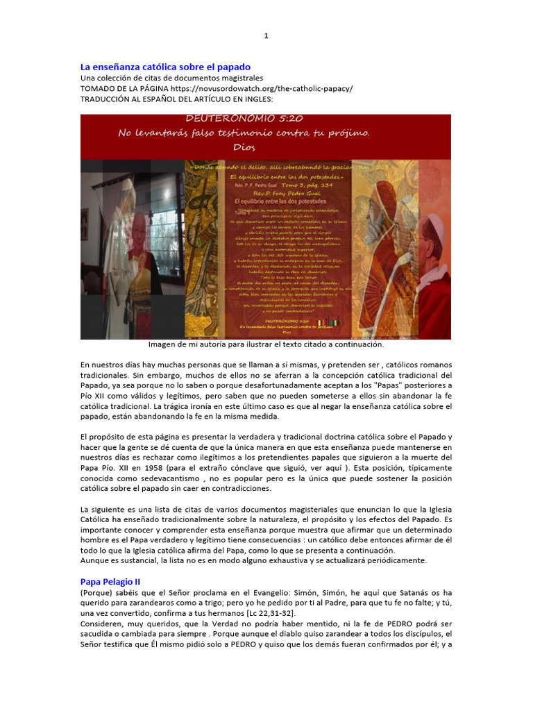 La Enseñanza Católica Sobre El Papado | PDF | Iglesia Católica | Papa