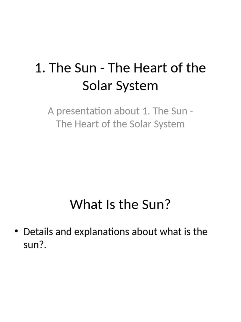 Understanding the Sun's Structure and Impact | PDF