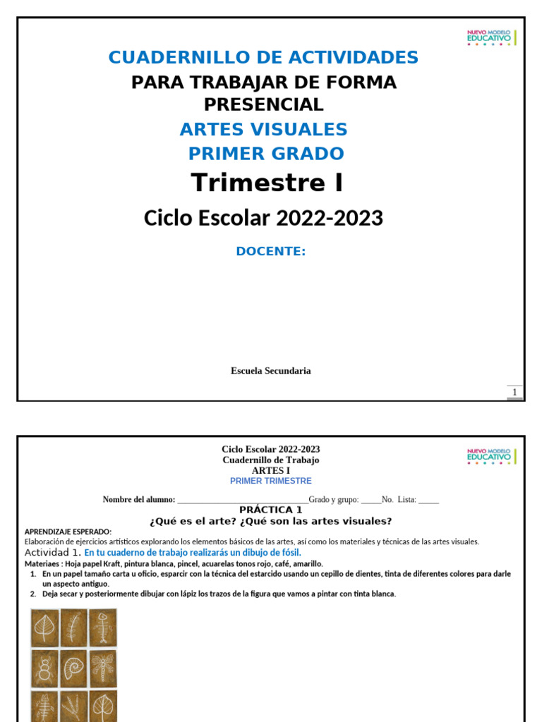 C. Trabajo Artes Visuales 1° Primer Trimestre | PDF | Dibujo | Pinturas