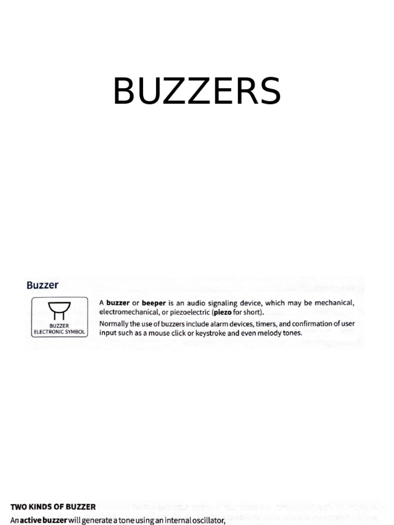 Arduino Buzzer Projects Guide | PDF