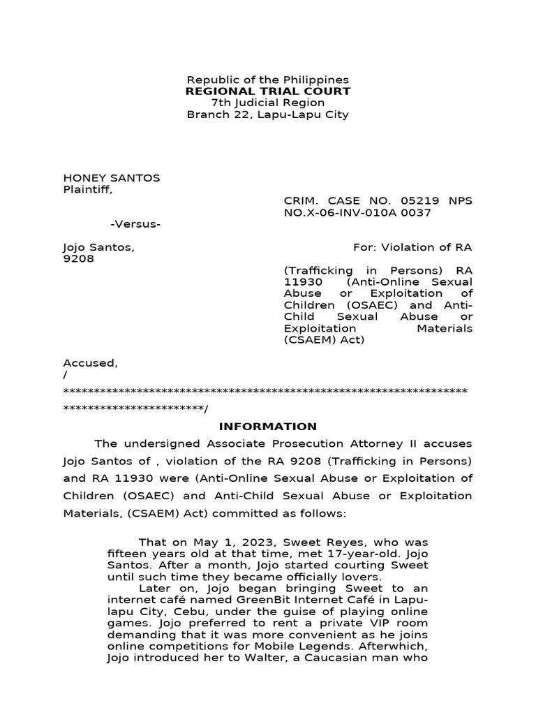 Sample Information | PDF | Prosecutor | Misconduct