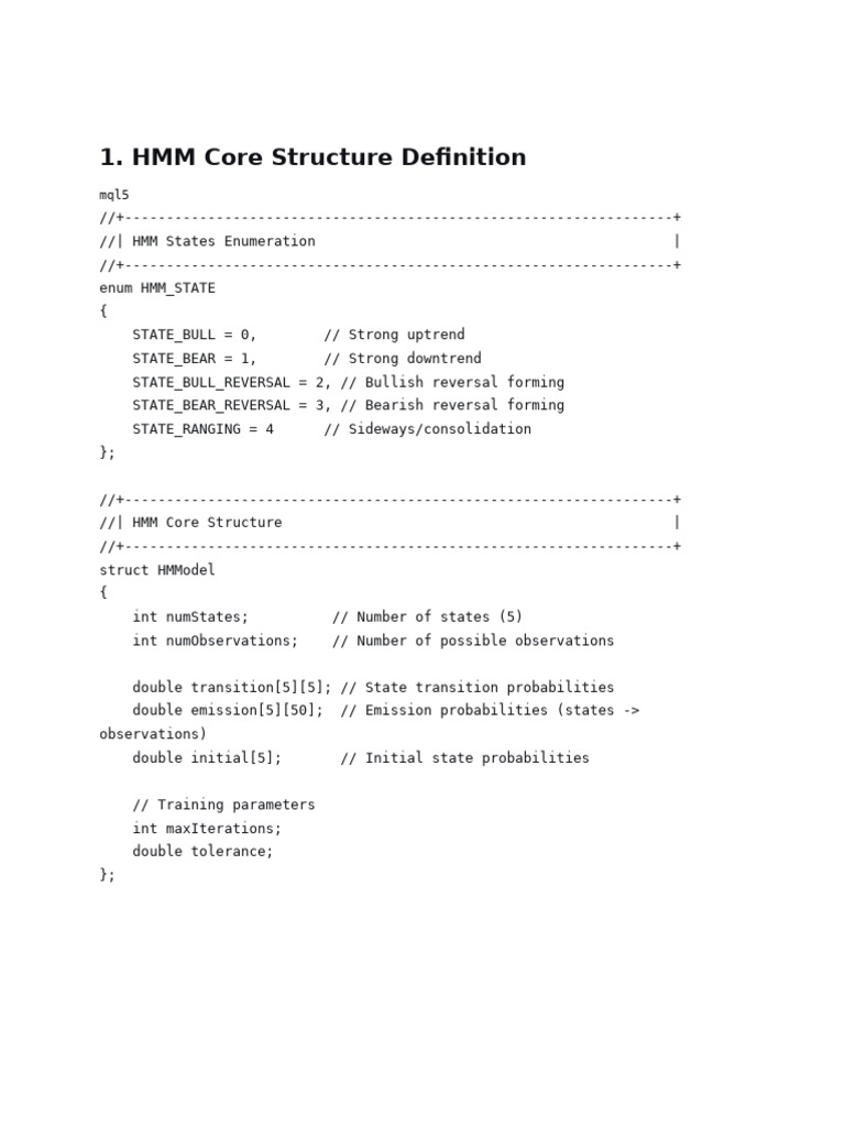 HMM Core Structure Definition | PDF