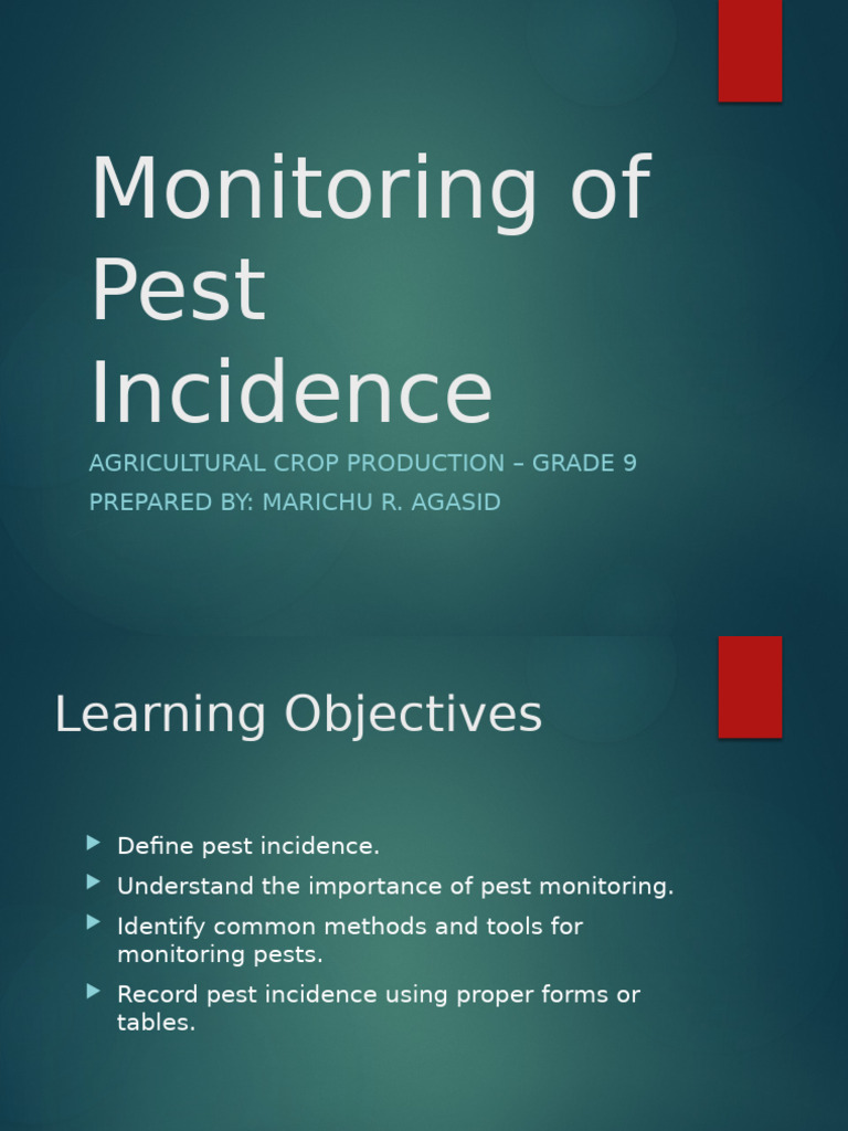 Monitoring of Pest Incidence Grade9 | PDF