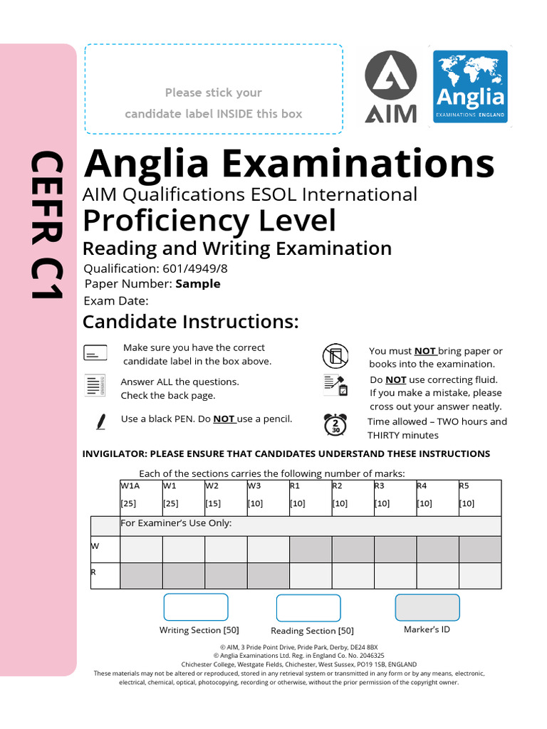 Reading and Writing Exam Structure Guide | PDF | Moon