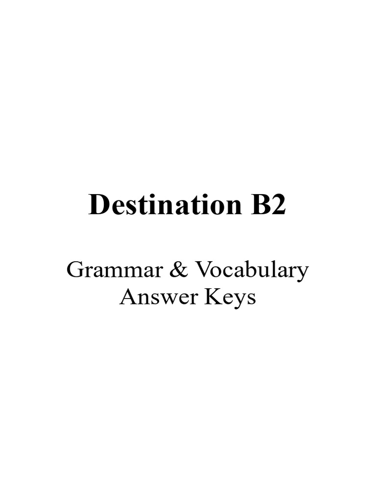 Destination B2 (Cover) | PDF