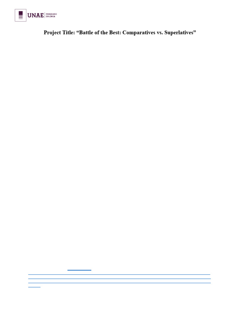 4.project Title - "Battle of The Best - Comparatives vs. Superlatives ...