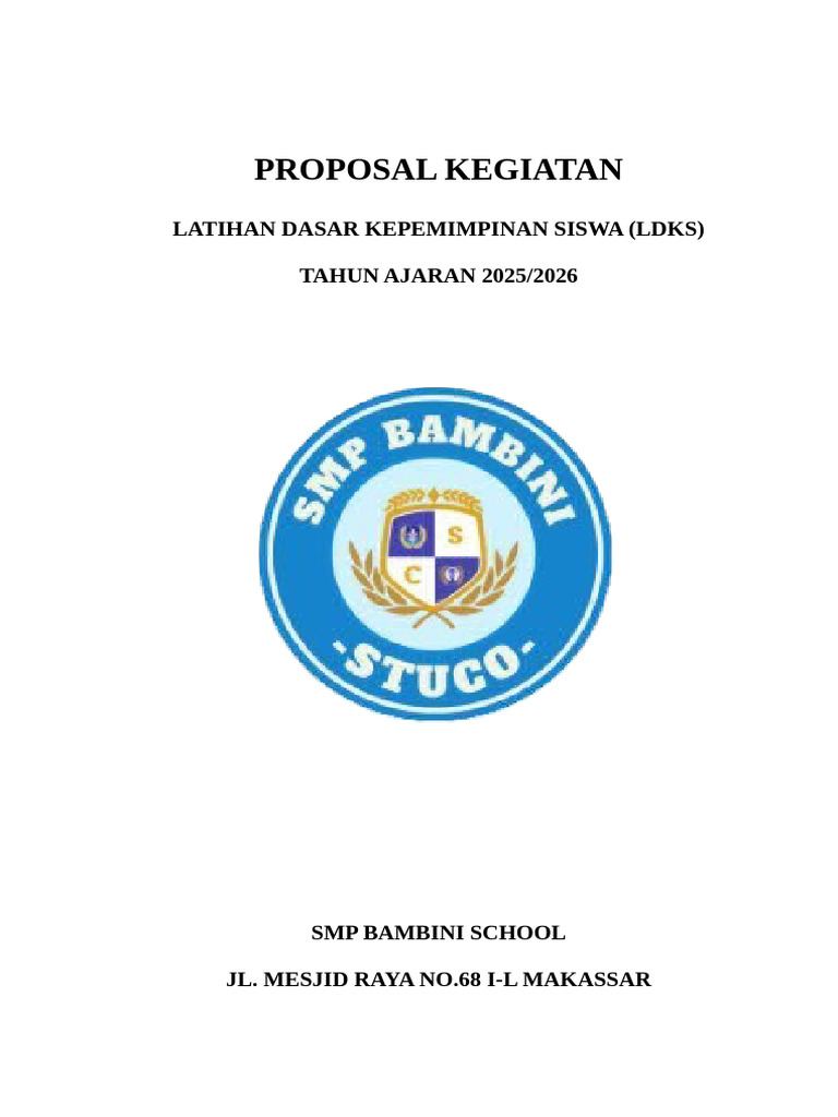 Proposal Ldks SMP Bambini School 1 | PDF