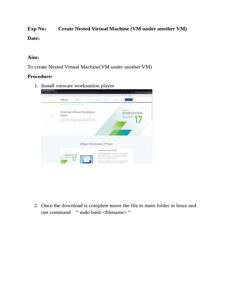 Exp No 2 Nested Virtualization | PDF