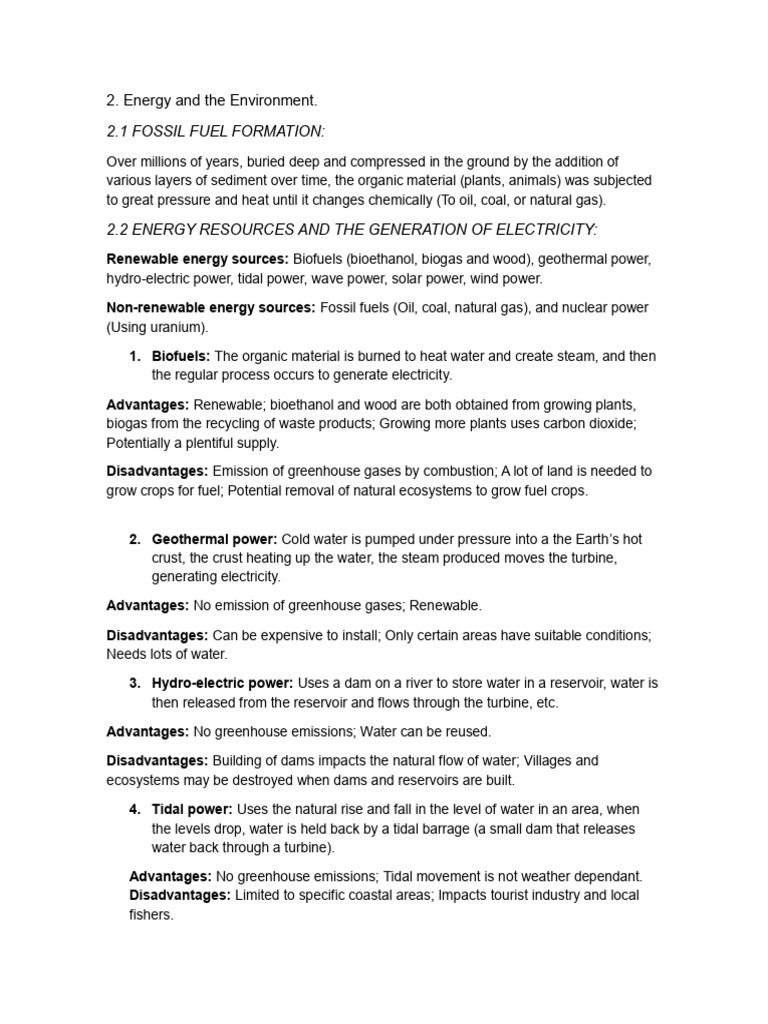 Energy and The Environment | PDF | Renewable Energy | Energy Development