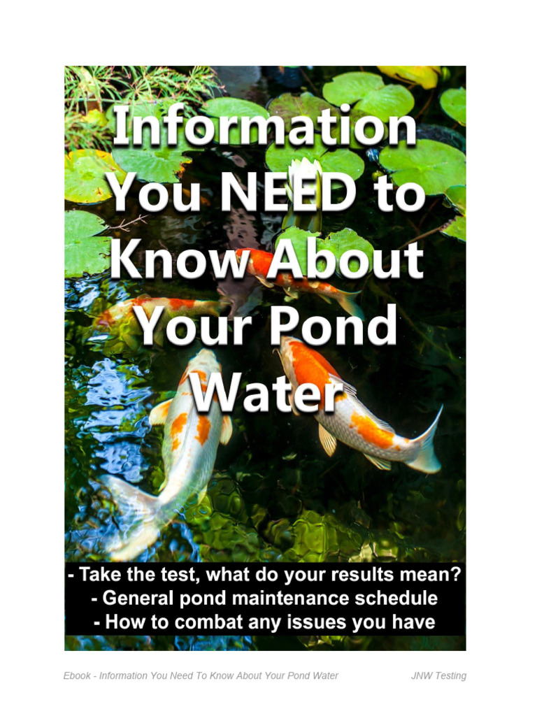 Ebook Information You Need To Know About Your Pond Water1 | PDF ...